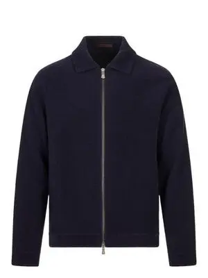 Fedeli Long-sleeve Zip-up Jacket - Black
