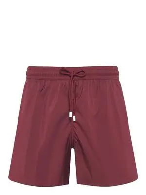 Fedeli Drawstring Swim Shorts - Red