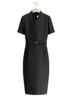 Dior Mid-length Belted Dress - Black