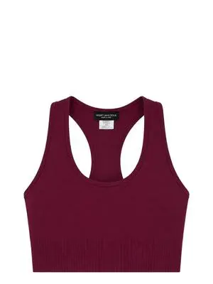 HEART AND SOUL Amarena One Block Activewear Crop Top - Red