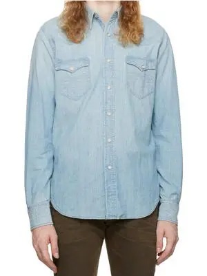 Ralph Lauren Classic Collar Denim Shirt - Blue