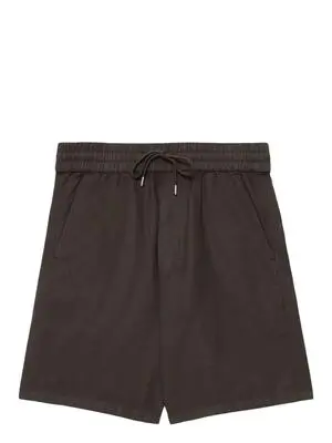 ALLSAINTS AllSaints Hanbury Garment-Dyed Cotton-Linen Shorts Brown