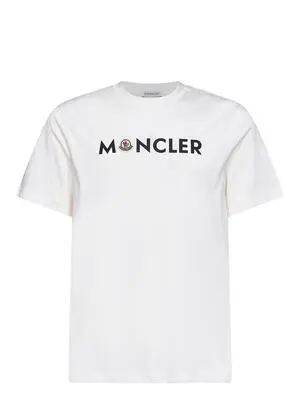 Moncler White Cotton Jersey Logoed T-shirt - Multicolor