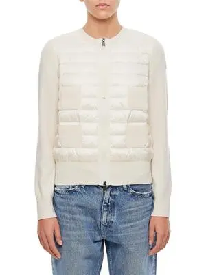Moncler Zip-up Wool Cardigan - Multicolor