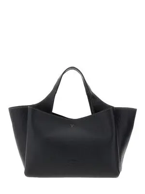 TOD'S Mini Leather Bag With Logo Detail - Multicolor