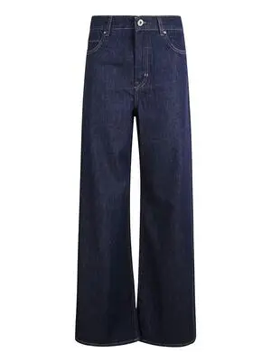 Max Mara Wide Leg Denim Trousers - Blue