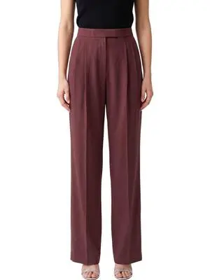 Saint Laurent Silk Trousers - Red