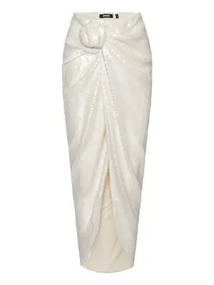 ROTATE BY BIRGER CHRISTENSEN Sequin Knot Midi Skirt - Multicolor