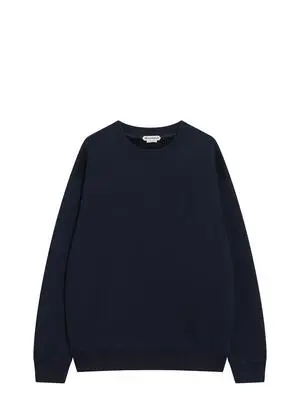 JW Anderson Navy Cotton Sweatshirt With Embroidered Logo - Blue