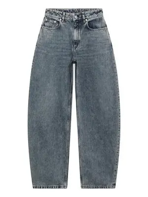 Alaïa Rounded Denim Jeans - Blue