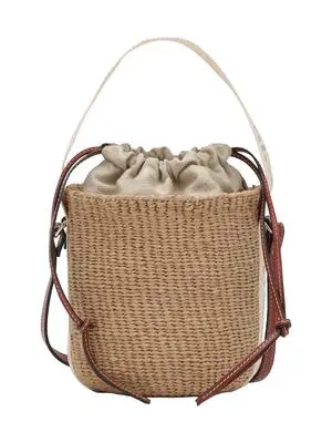 CHLOÉ Small Woody Raffia Bucket Bag