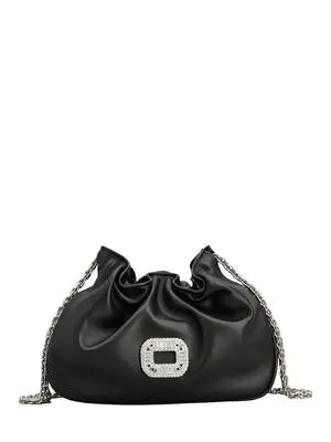 ROGER VIVIER Pilgrim Micro Bag In Leather - Black