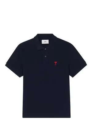 AMI Paris Ami Paris Midnight Blue Ami De Coeur Polo Shirt Men Blue