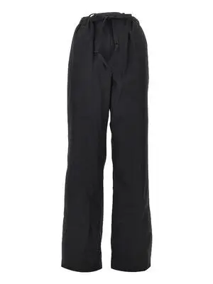 Phoebe Philo Cotton Poplin Wide Leg Trousers - Black