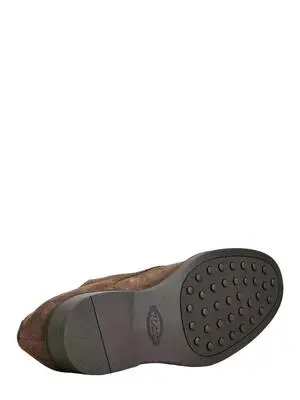TOD'S Suede Monk Strap Shoes - Brown