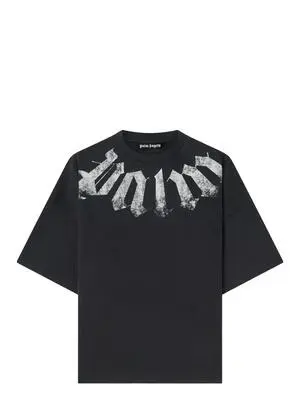 Palm Angels Big Neck Logo T-shirt - Grey