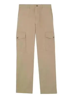 Burberry Cotton Twill Cargo Trousers - Neutrals