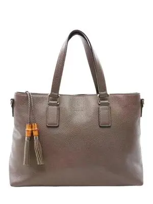 Gucci 2010s Tassel Detail Tote Bag - Brown