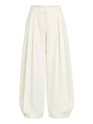 THE ROW Faustine Pleated Trousers - Neutrals