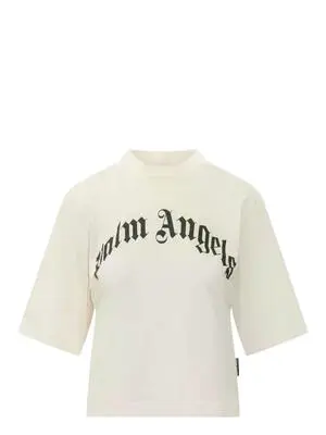 Palm Angels Curved Logo Boxy T-shirt - Neutrals
