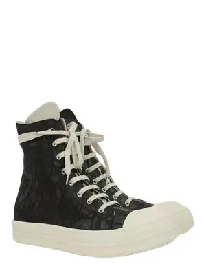 RICK OWENS Rick Owens DRKSHDW Coated High-Top Sneakers