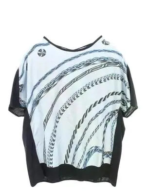 Hermès Color-block T-shirt With Rope Print - Black