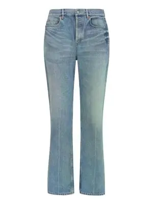 Saint Laurent Mid-rise Straight Leg Jeans - Blue