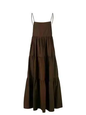 Matteau Tiered Maxi Dress - Brown