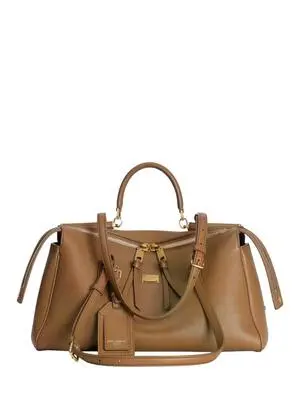 Dolce & Gabbana Medium Vittoria Handbag In Calfskin - Brown