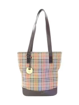 Burberry Haymarket Check Shoulder Bag - Neutrals
