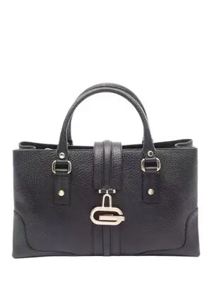 Gucci G Logo Leather Handbag - Black