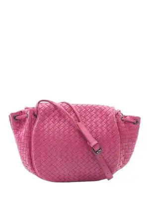 Bottega Veneta 2010s Intrecciato Shoulder Bag - Pink