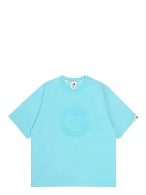 AAPE BY *A BATHING APE Moonface Embossed Logo T-shirt - Blue