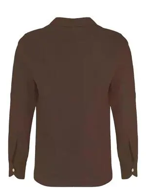 MC2 SAINT BARTH Pamplona Button-up Curved-hem Shirt - Brown
