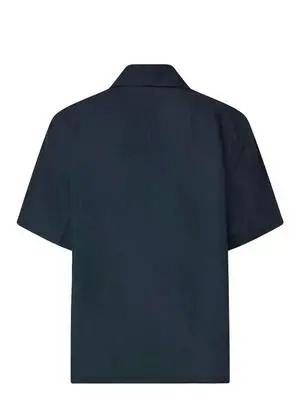 Eleventy Short-sleeve Chest-pocket Shirt - Blue