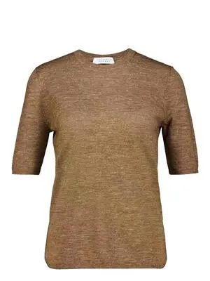Gabriela Hearst Chryse Short-sleeve Sweater - Brown