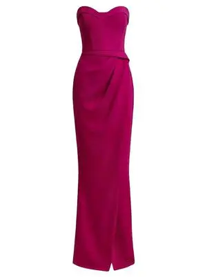 GEMY MAALOUF Strapless Sweetheart Neckline Gown - Pink