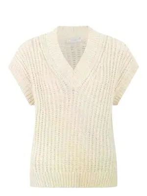 Peserico V-neck Vest - Neutrals