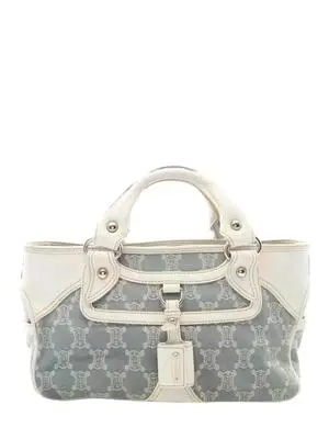 Celine Macadam Patterned Top Handle Handbag - Grey