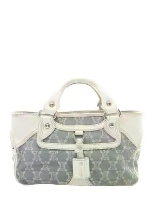 Celine Macadam Patterned Top Handle Handbag - Grey
