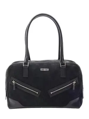 Gucci Gucci 2000s GG Canvas Handbag Black