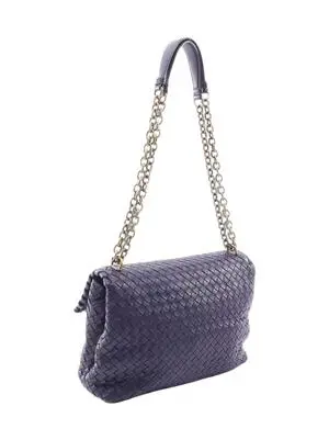 Bottega Veneta Intrecciato Shoulder Bag - Blue