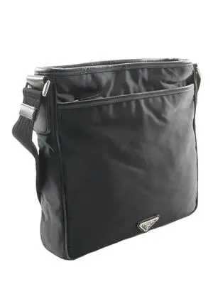 Prada 2000s Saffiano Leather Shoulder Bag - Black