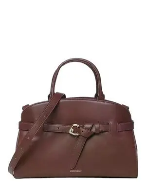 COCCINELLE Medium Buckle-detail Leather Tote Bag - Brown