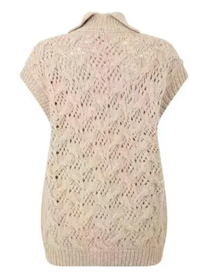 Peserico Cable Knit Vest - Neutrals