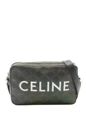 Celine Triomphe Canvas Cross Body Bag - Black