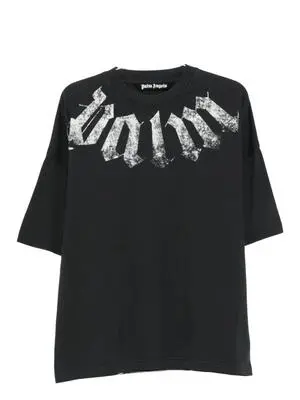 Palm Angels Logo Graphic Cotton T-shirt - Black