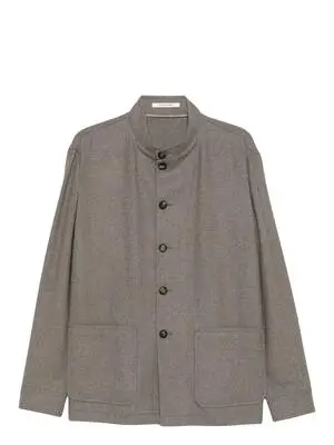 Tagliatore Stand Collar Button-front Jacket - Grey