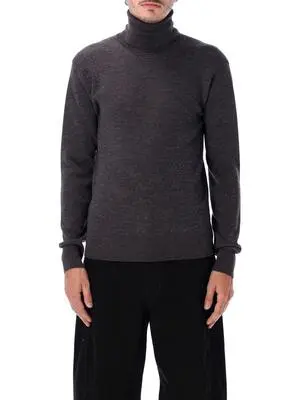 LEMAIRE Lemmaire Mouliné Merino Wool Turtleneck Sweater - Marrone