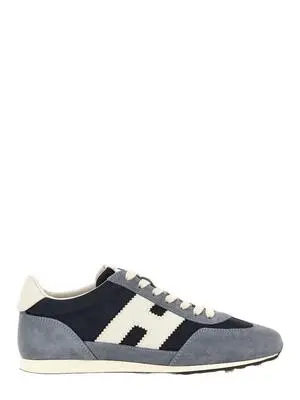 Hogan HOGAN Leather Low Top Sneakers With Iconic Side Detail Light Blue